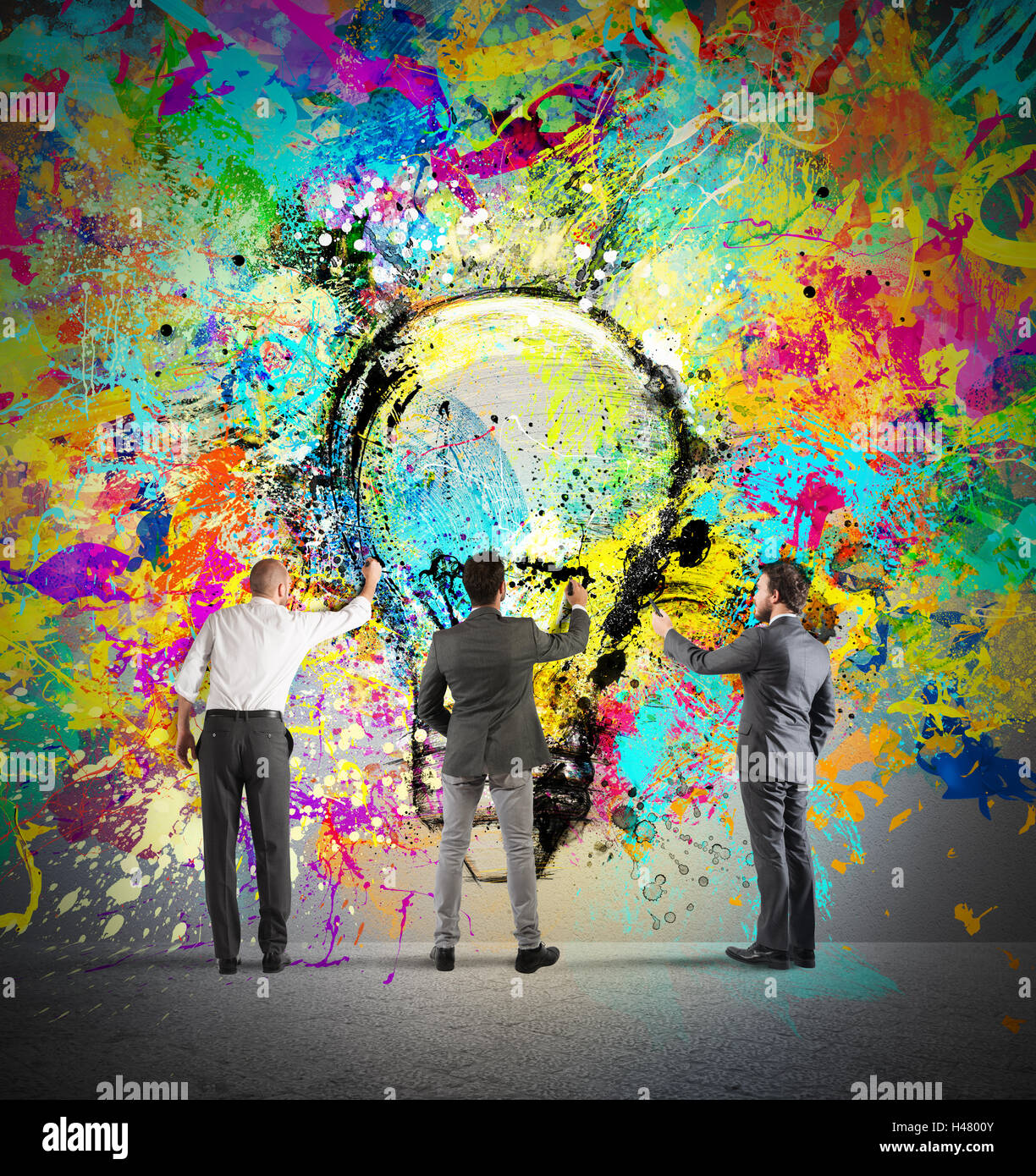 Painting a new creative idea Stock Photo - Alamy