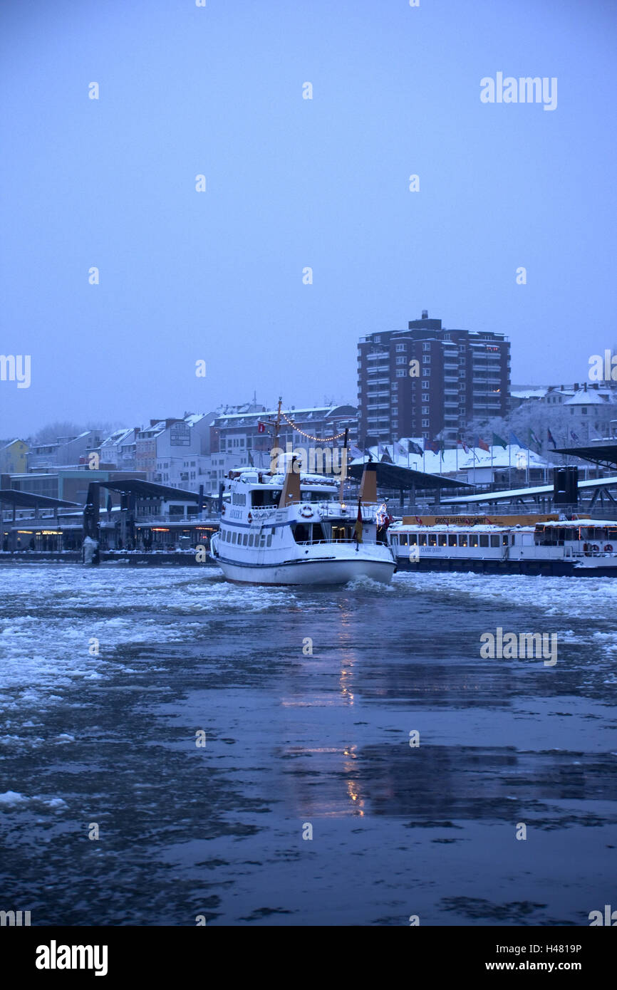 Germany, Hamburg, harbour, winter, ship, pack ice Stock Photo - Alamy