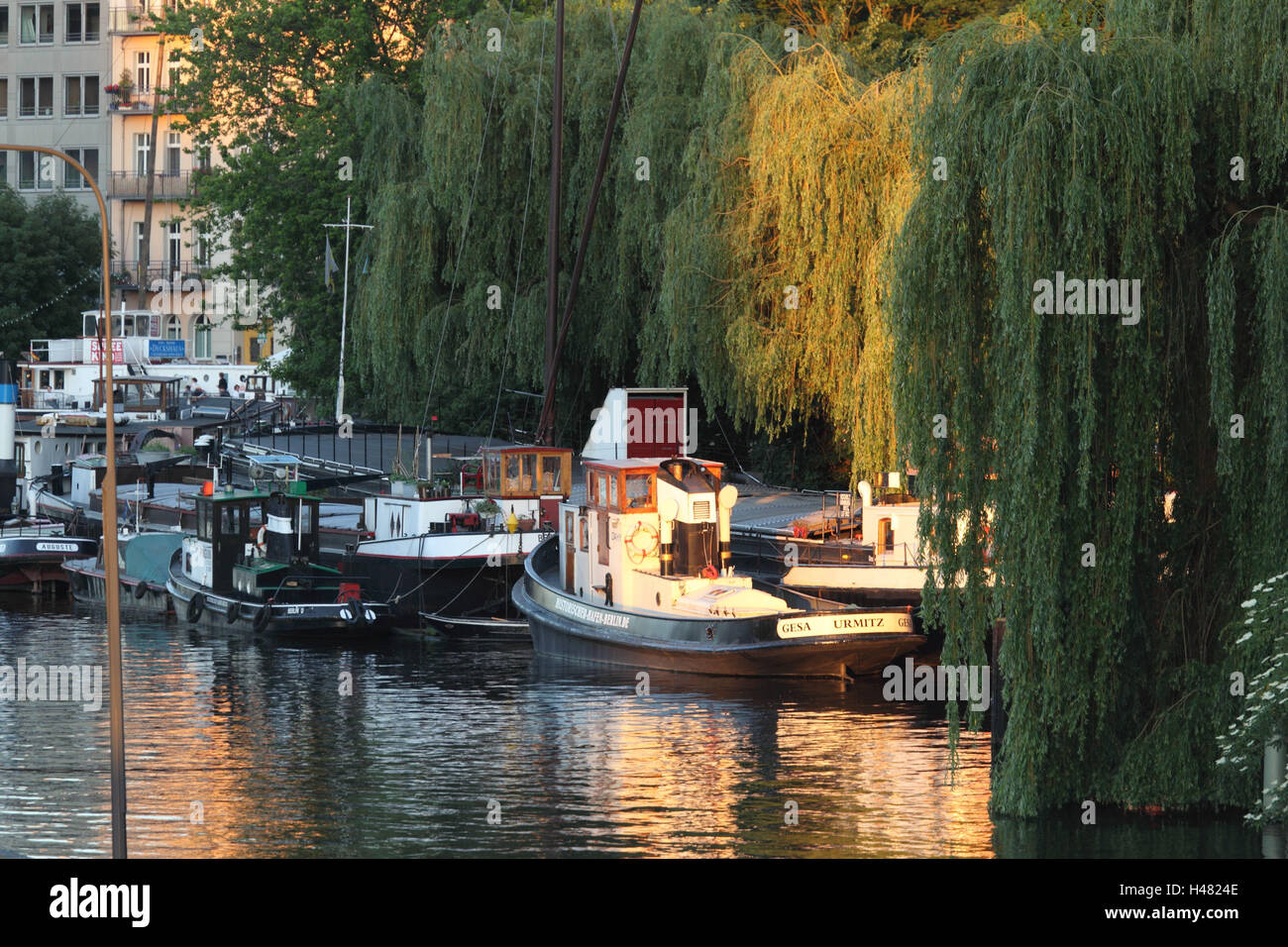 Berlin, fishing island, ships Stock Photo - Alamy