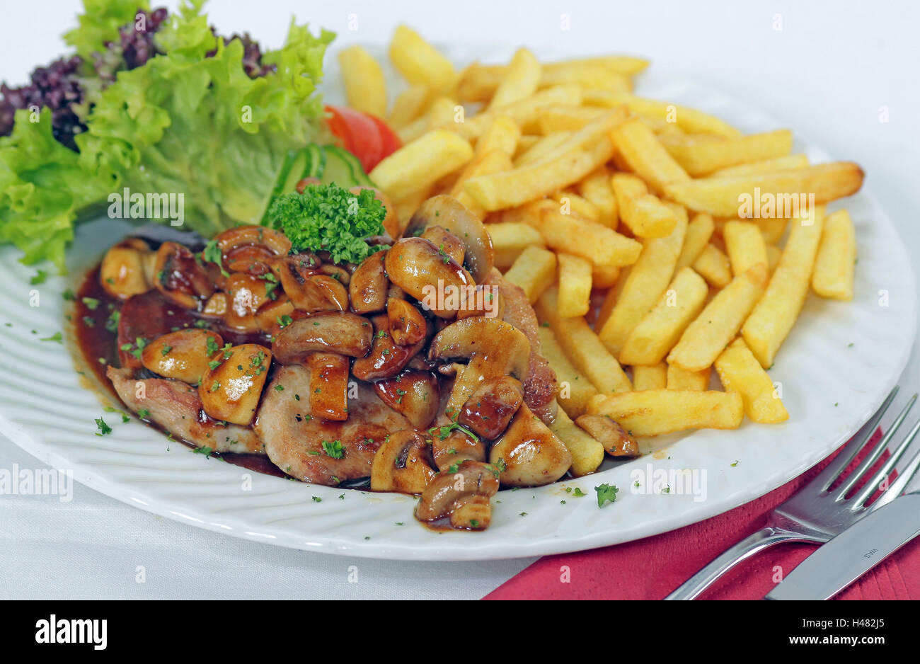 Plate, main meal Stock Photo - Alamy