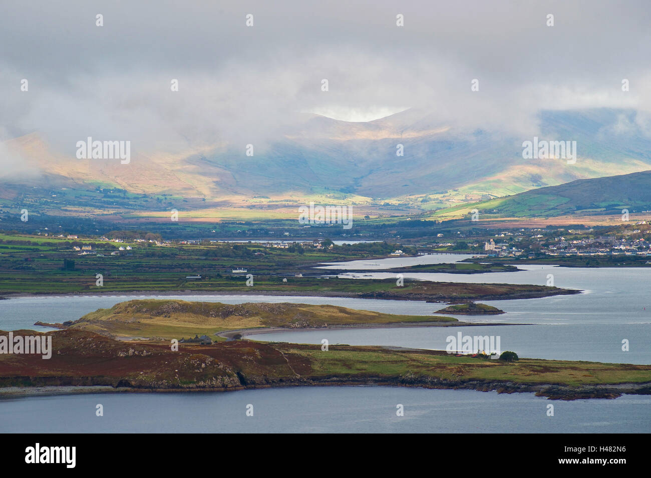 Ireland, view Portmagee Stock Photo - Alamy