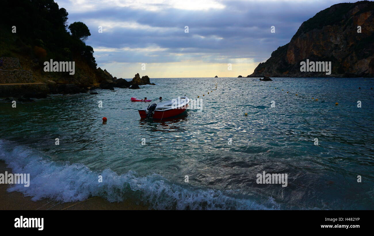 Corfu Island. Greece. Beach scene from Corfu Stock Photo - Alamy