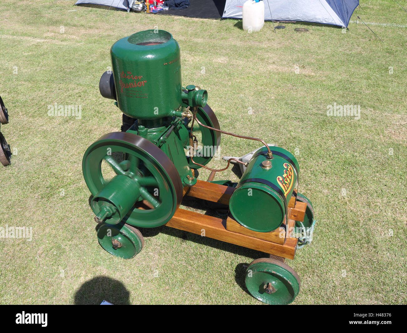 Lister Junior stationary engine on display at Baston in the Blitz ...