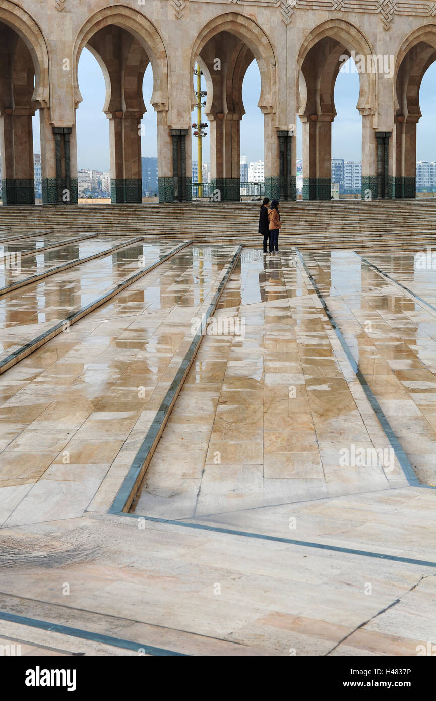 Tourists visiting the Grand Mosque of Hassan II, Casablanca's most ...