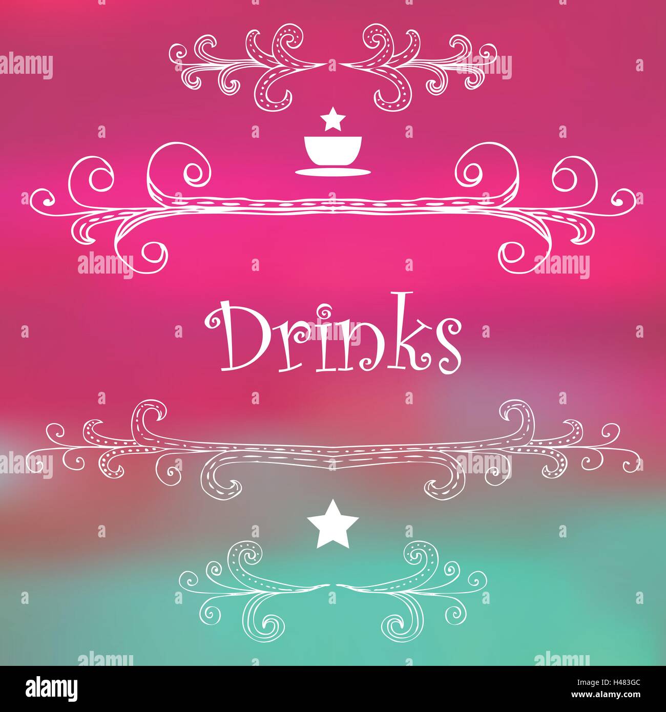 Drinks. Monograms. Lettering Stock Vector Image & Art - Alamy