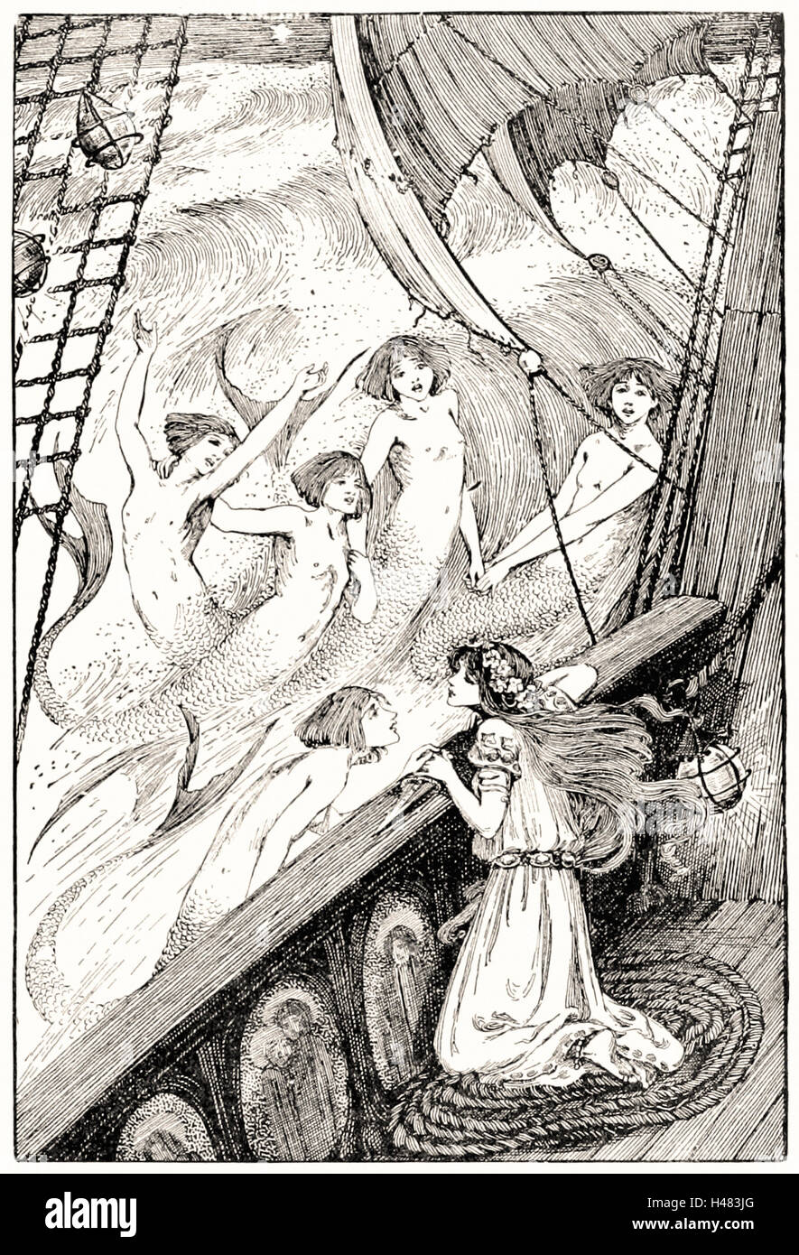 Helen Stratton - Page 139 illustration in fairy tales of Andersen Stock ...