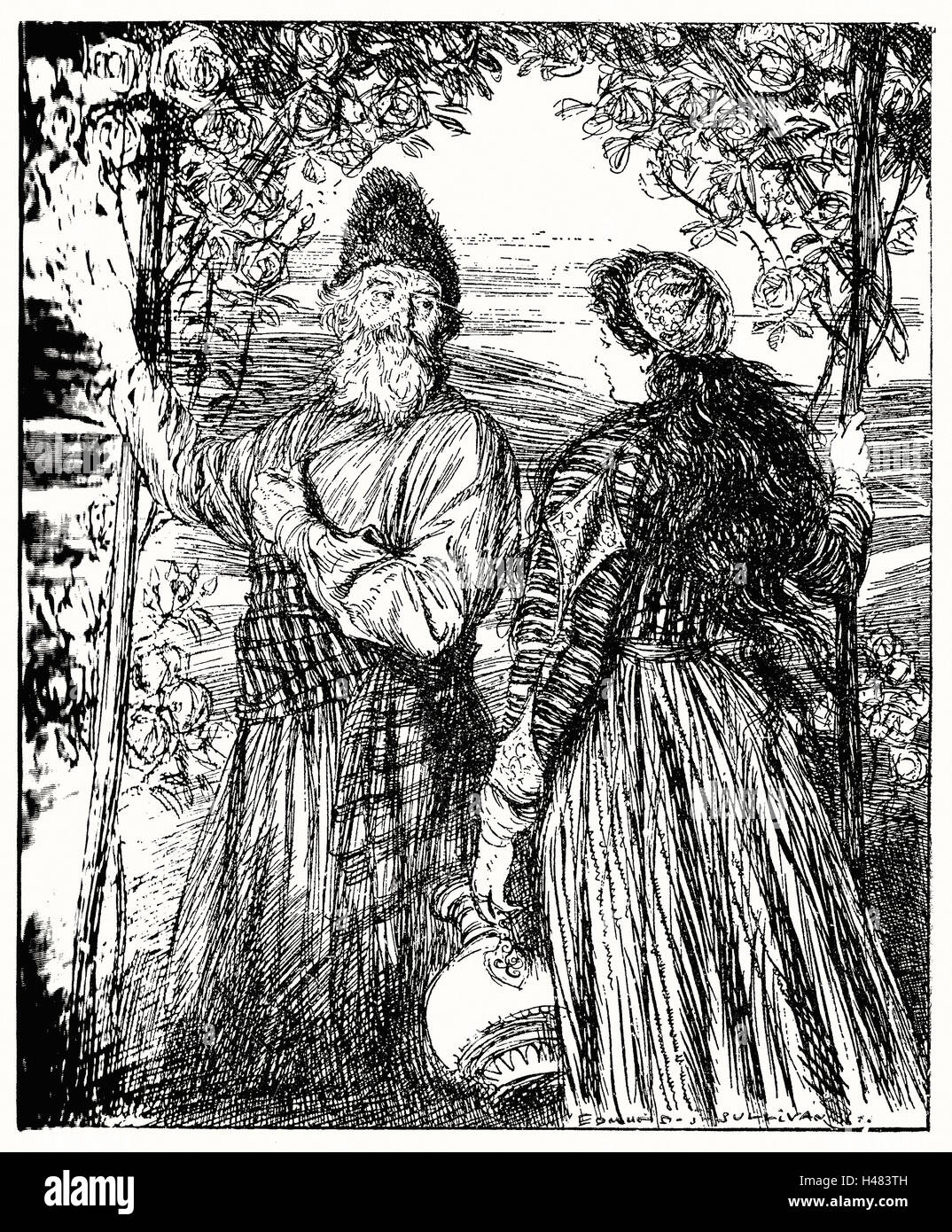 Edmund J Sullivan Illustrations to The Rubaiyat of Omar Khayyam First ...