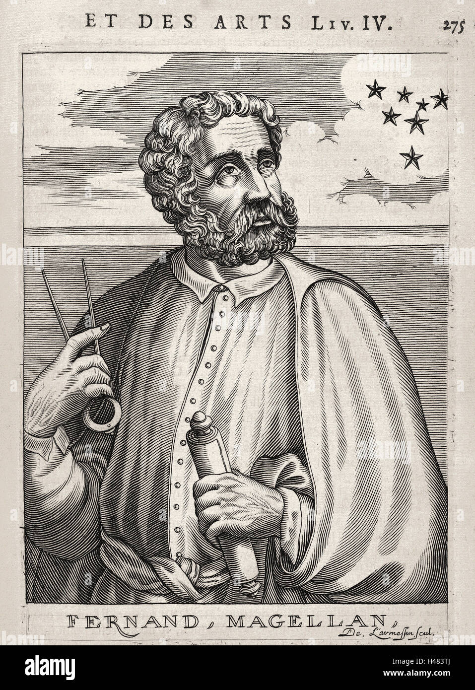 Illustration of Fernand Magellan Stock Photo - Alamy