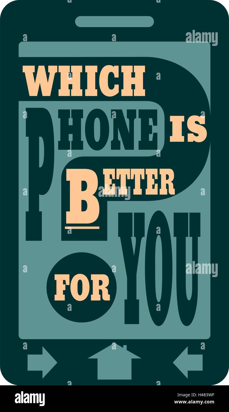 Smartphone icon flat. Which phone is better text Stock Vector Image ...