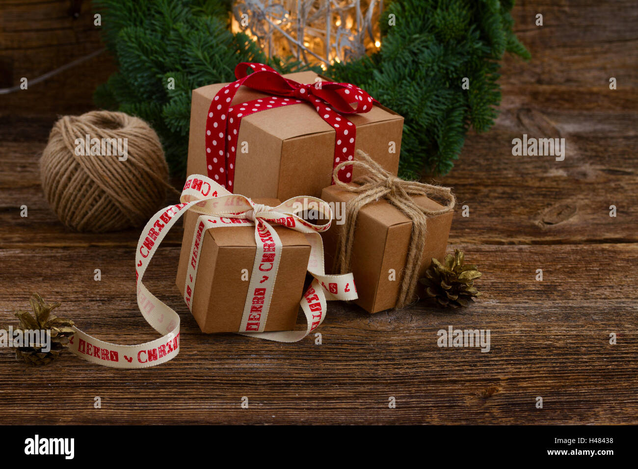 Handmade gift boxes Stock Photo - Alamy