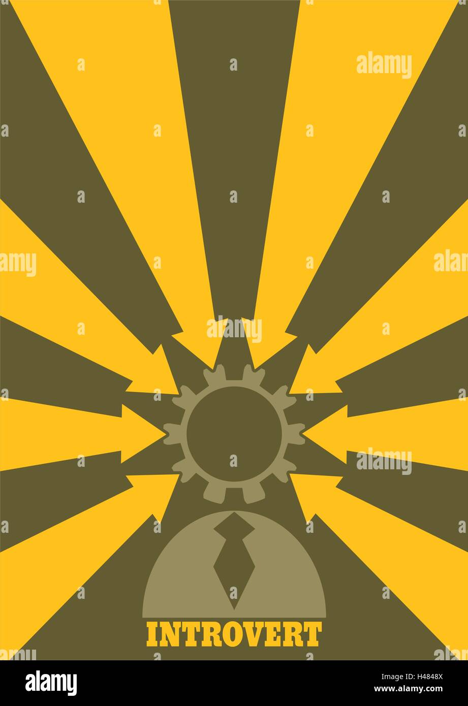 Introvert metaphor. Simple human torso icon Stock Vector Image & Art ...