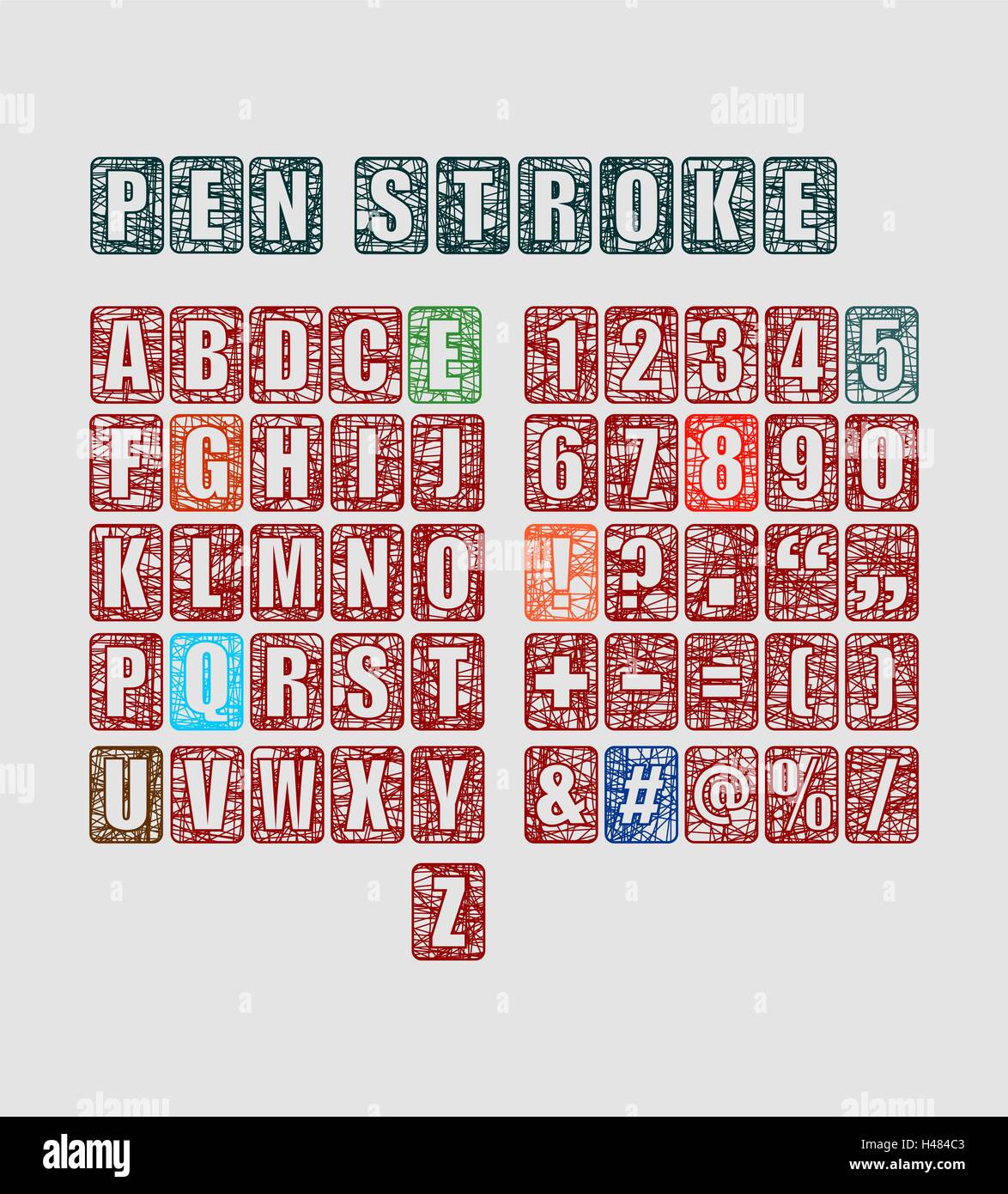 Vector Alphabet Set Stock Vector Image And Art Alamy
