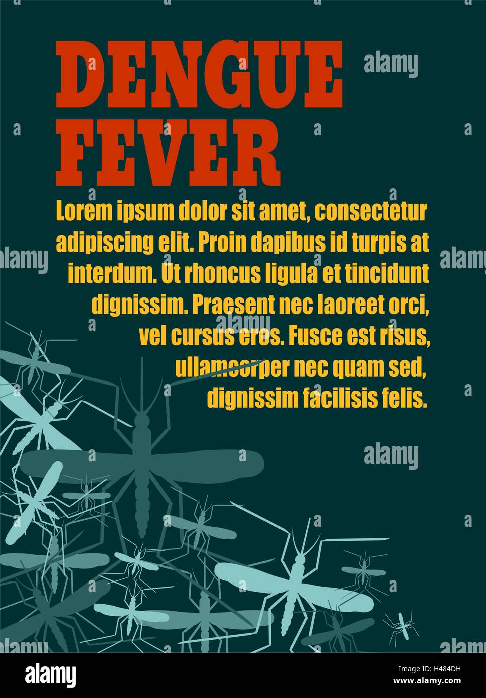 Vector brochure, report or flyer design template. Dengue fever relative ...