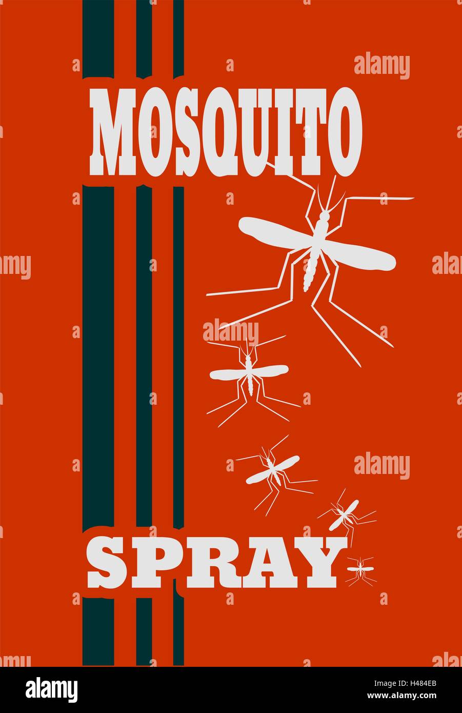 Illustration of anti-mosquito spray label Stock Vector Image & Art - Alamy