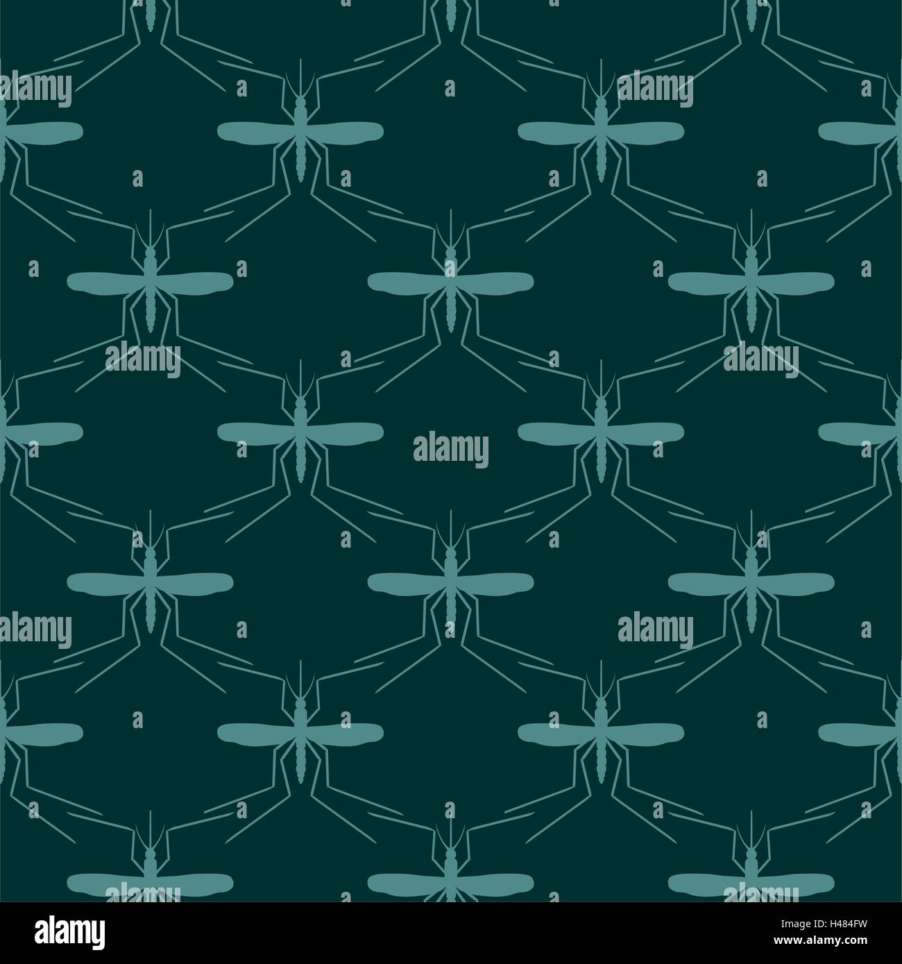 Seamless pattern. Vector abstract background. Mosquito silhouette icons ...
