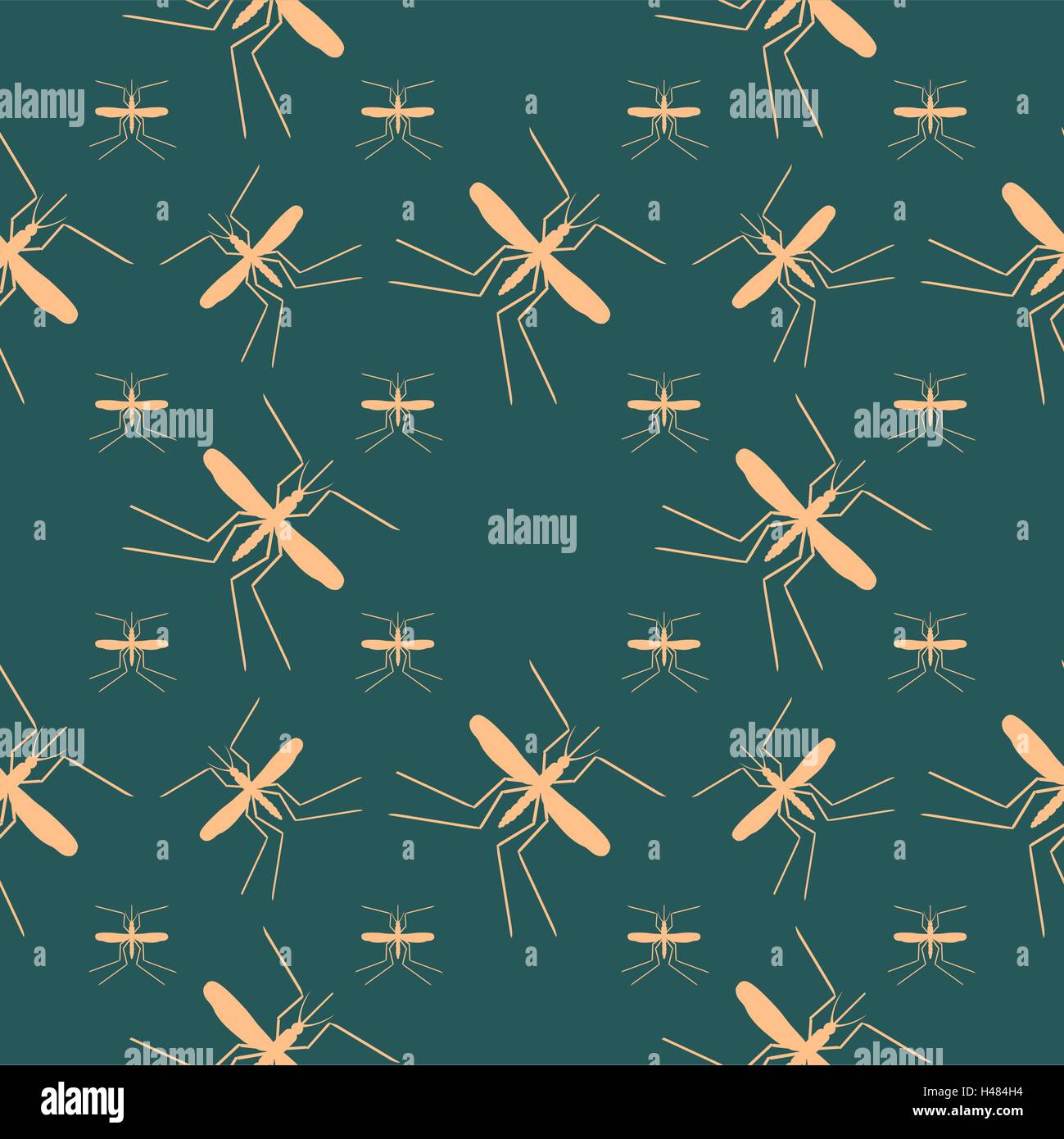 Seamless pattern. Vector abstract background. Mosquito silhouette icons ...
