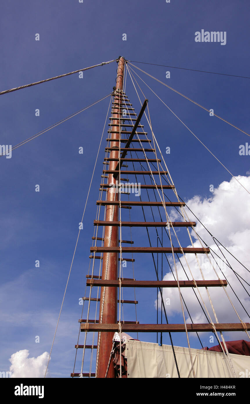 Vintage boat mast Stock Photo - Alamy