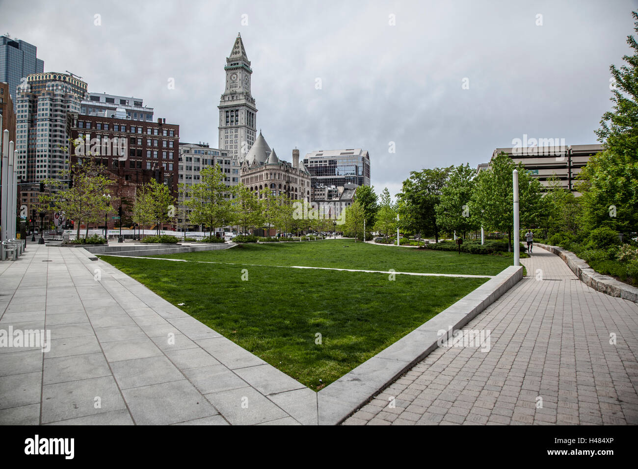 The old customs tower downtown Boston Stock Photo - Alamy