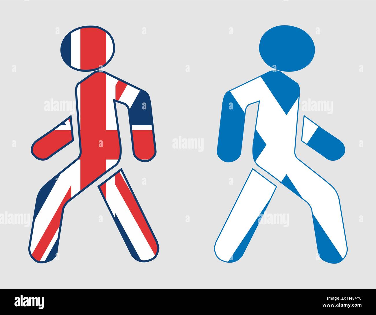 Great Britain and Scotland relationships metaphor Stock Vector Image ...