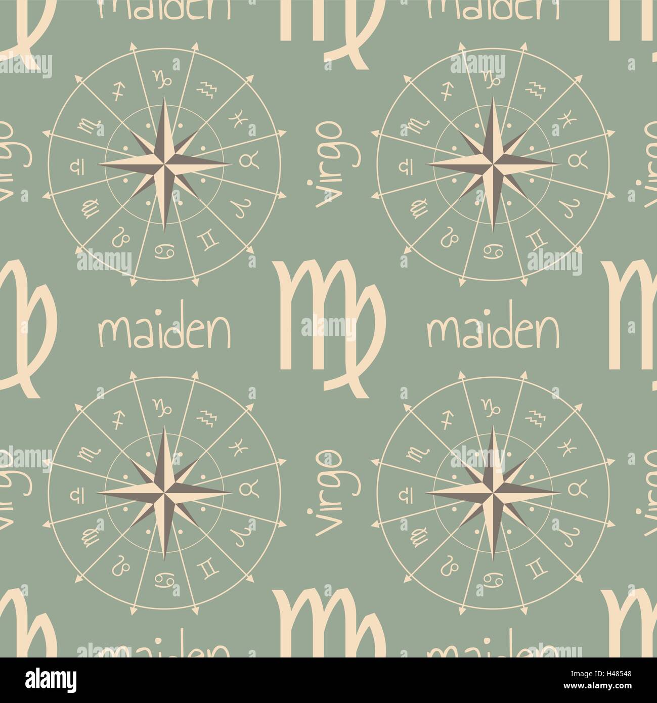 Astrology sign Maiden. Seamless pattern Stock Vector Image & Art - Alamy