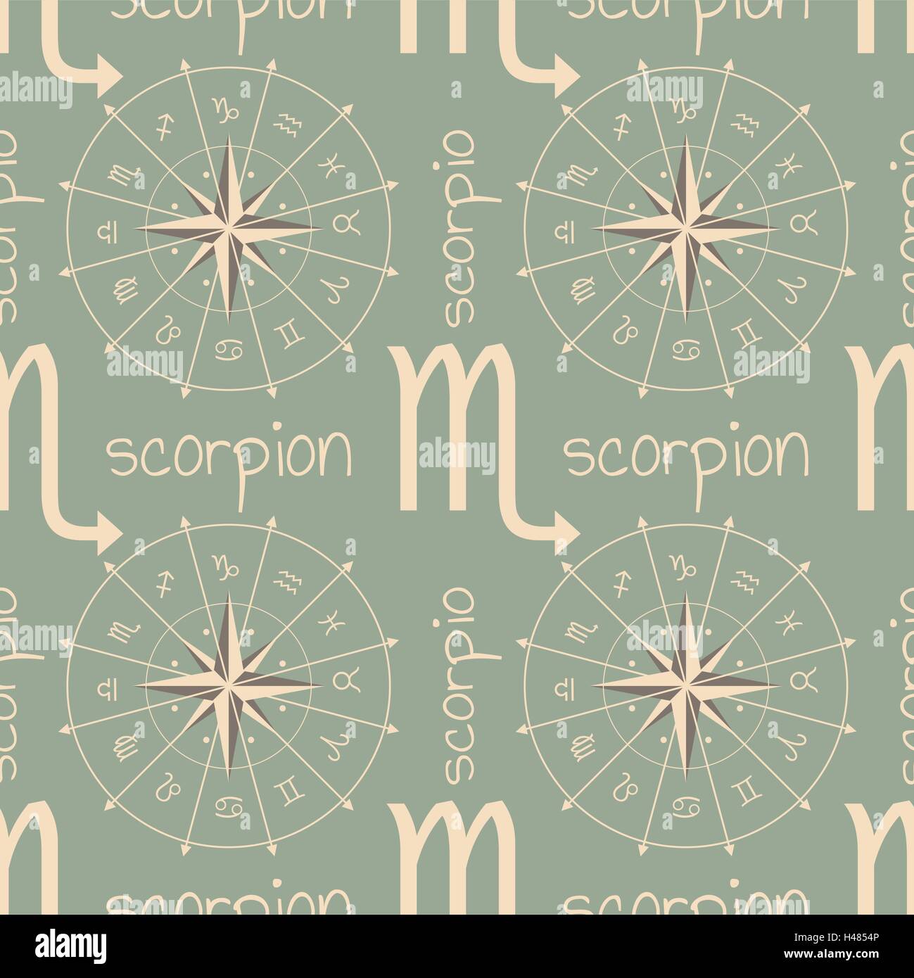 Astrology sign Scorpion. Seamless pattern Stock Vector Image & Art - Alamy