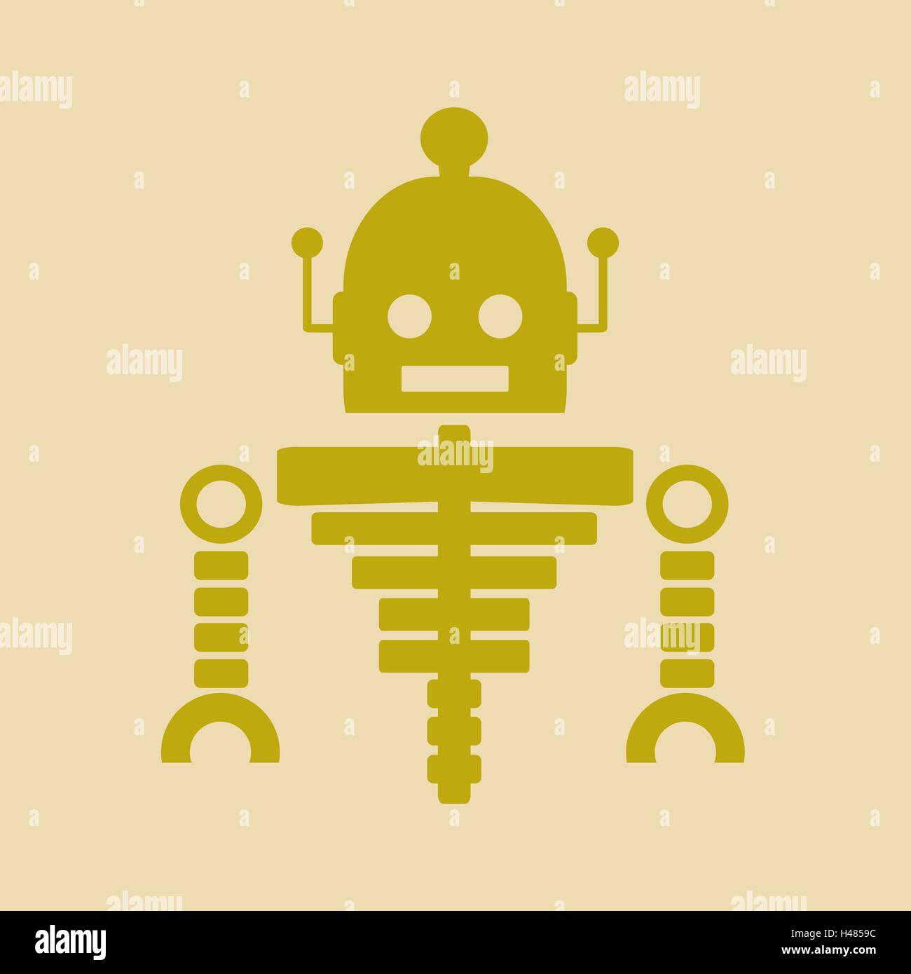 Cute vintage robot skeleton Stock Vector Image & Art - Alamy