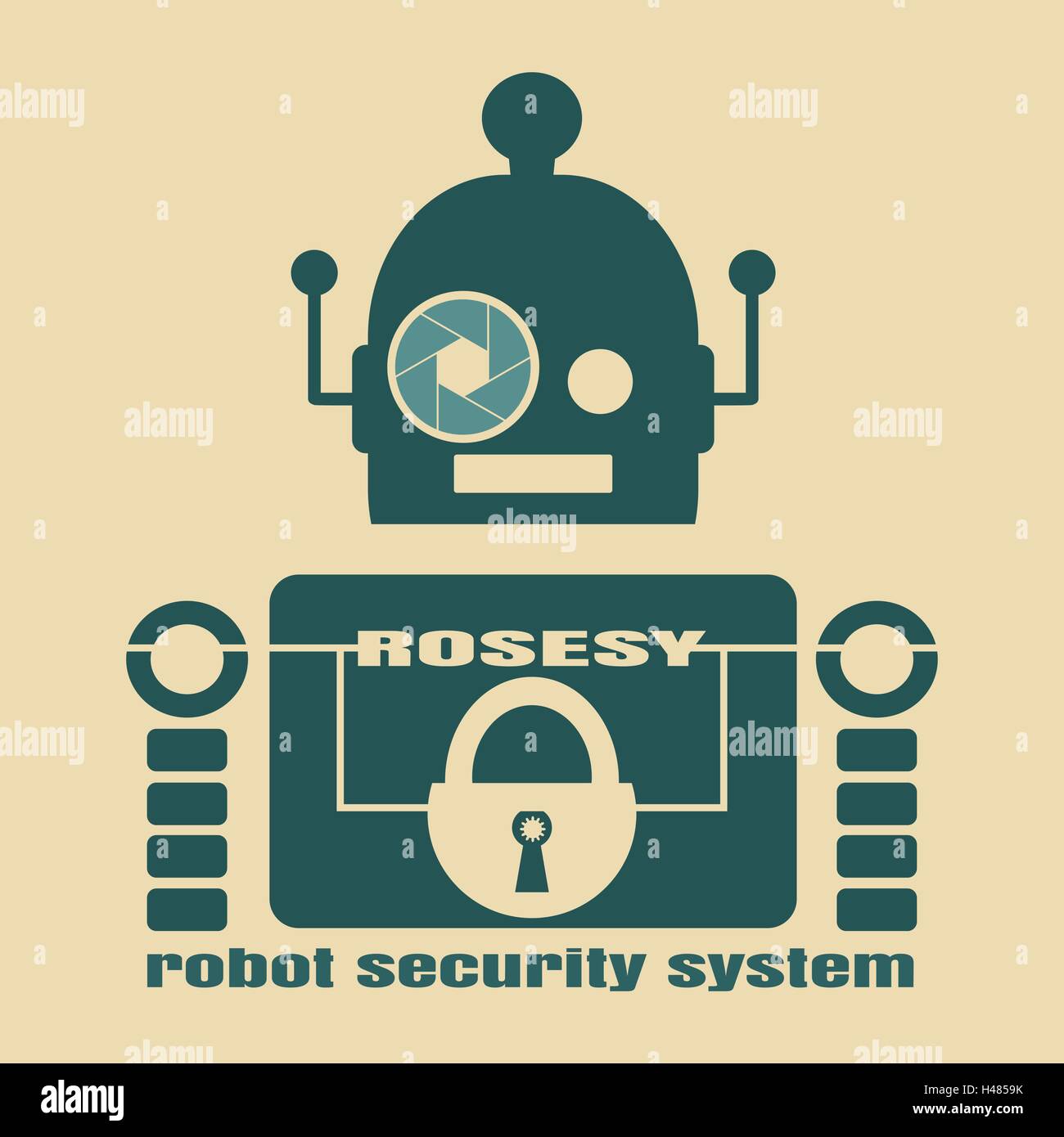 Funny security robot Stock Vector Image & Art - Alamy