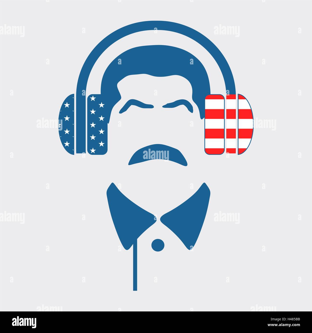 Man dancing headphones on Stock Vector Images - Alamy