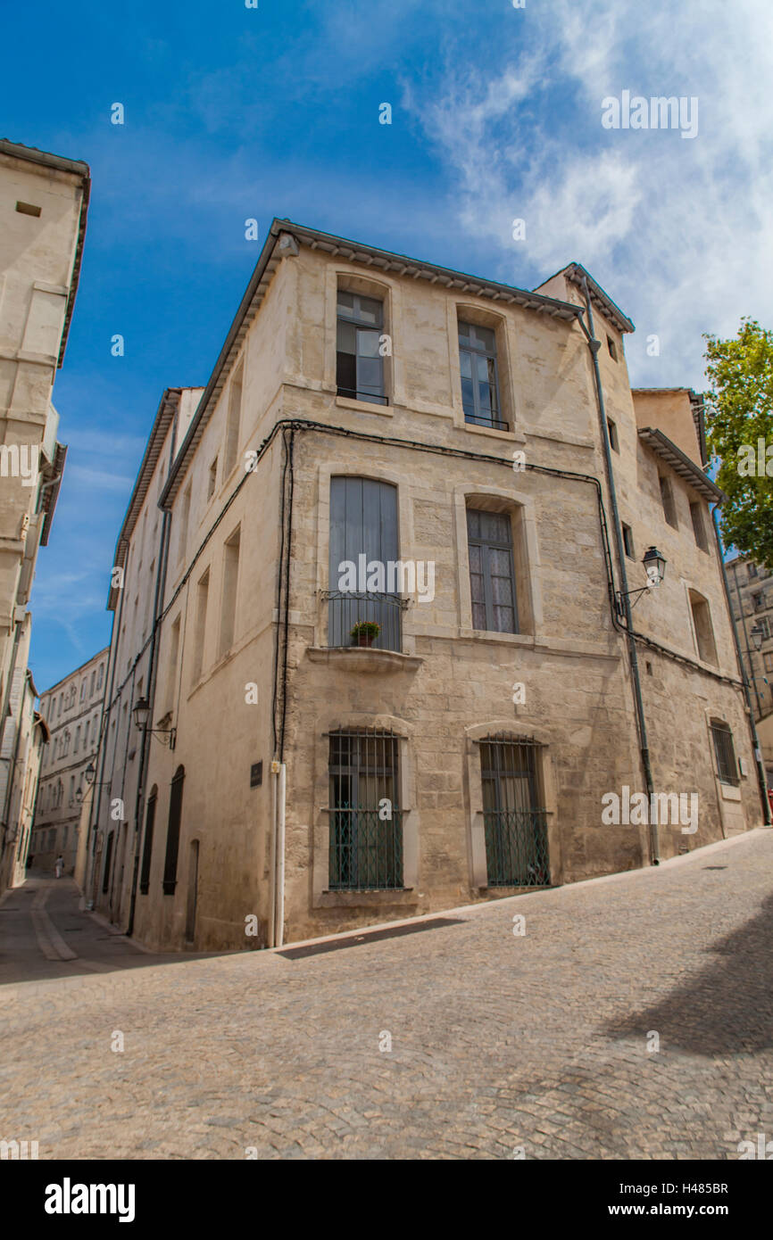 View at traditional houses in Montpellier, France Stock Photo - Alamy