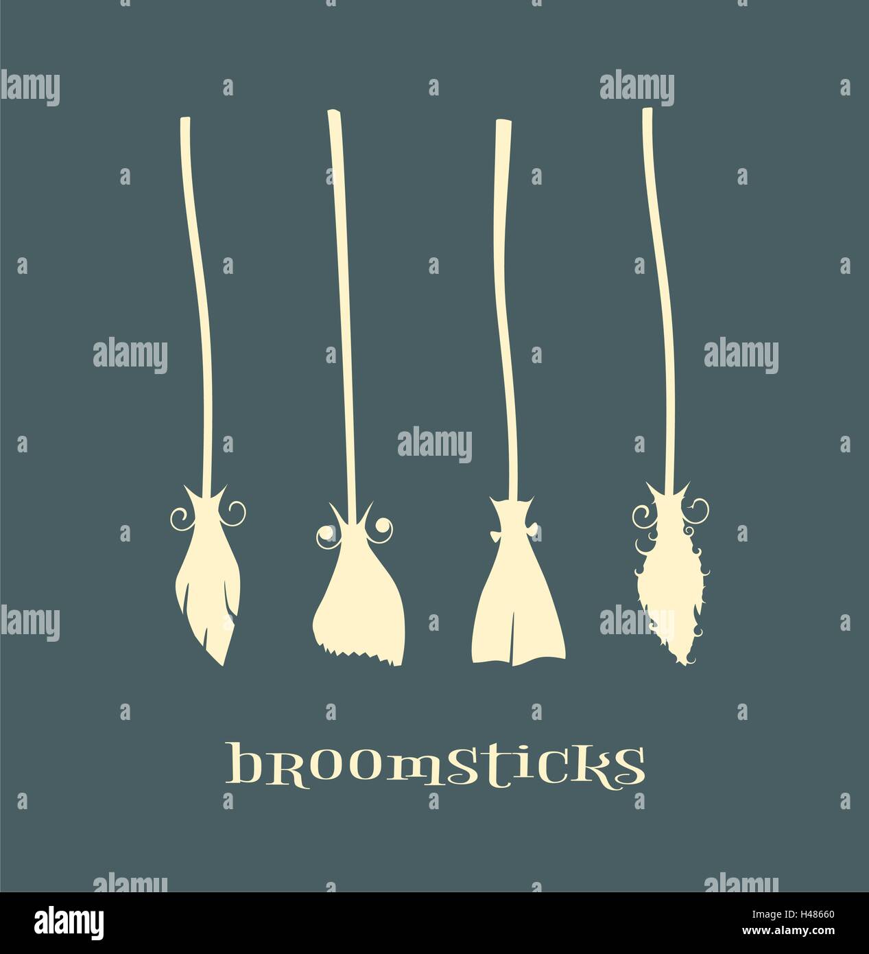 witch broomstick. vector illustration Stock Vector Image & Art - Alamy