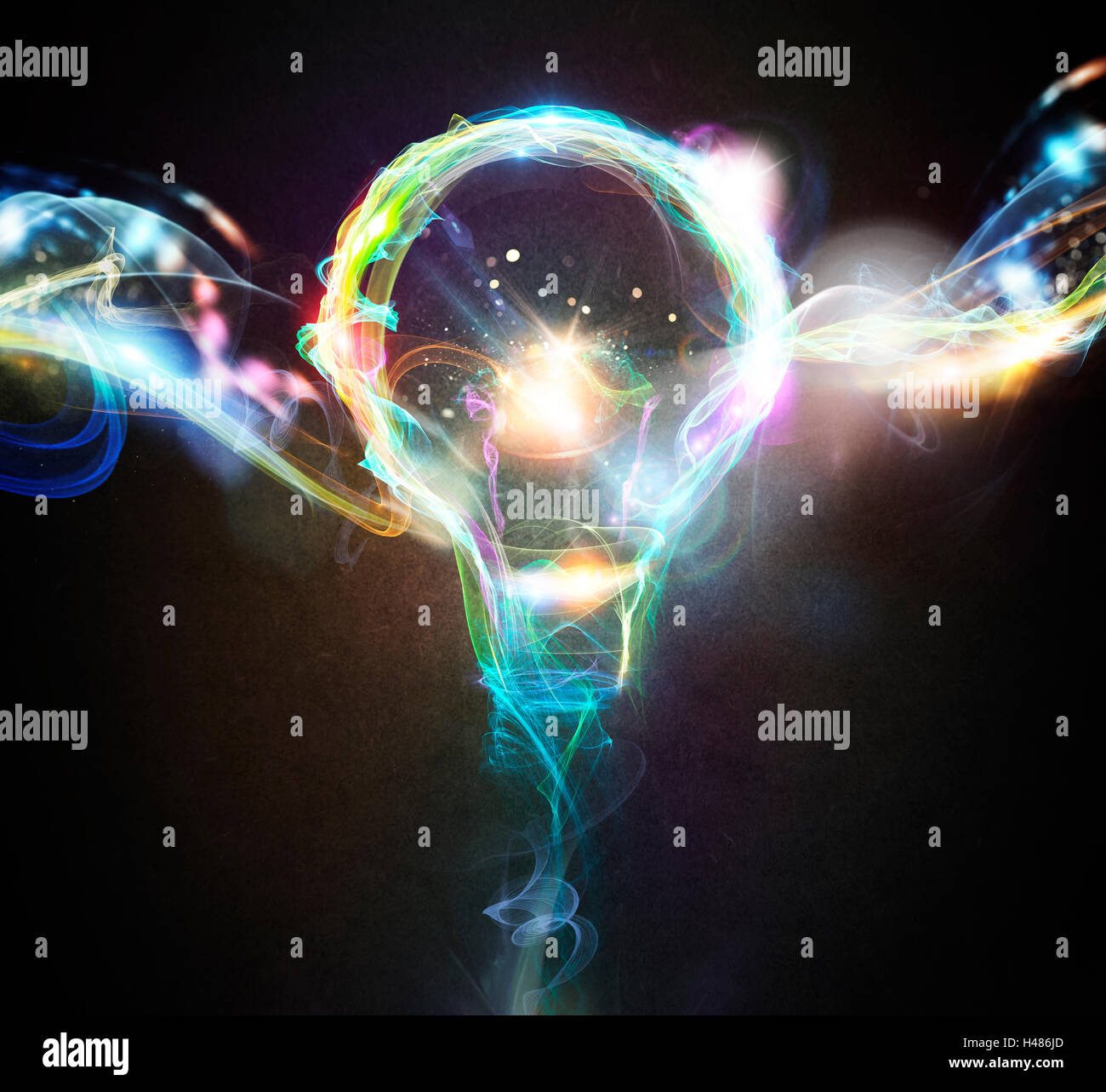 Colourful lighting bulb Stock Photo - Alamy