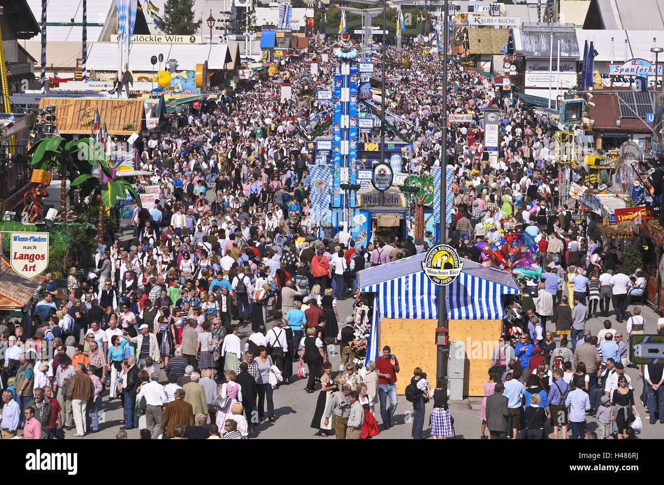 Germany, Bavaria, Munich, Theresienwiese Oktoberfest, View from the ...