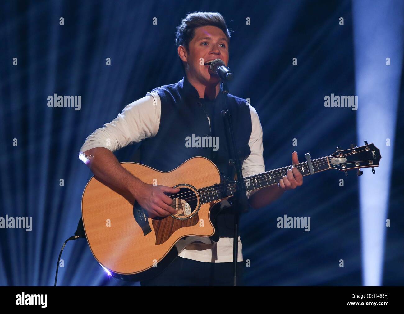 Niall Horan performing during the filming of The Graham Norton Show at ...