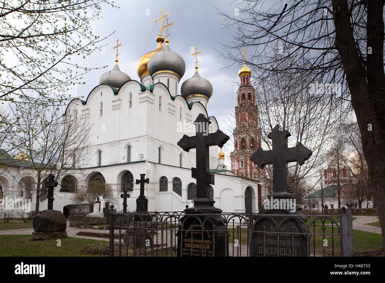 Moscow, Novodevichy Convent, Smolensk Cathedral Stock Photo - Alamy