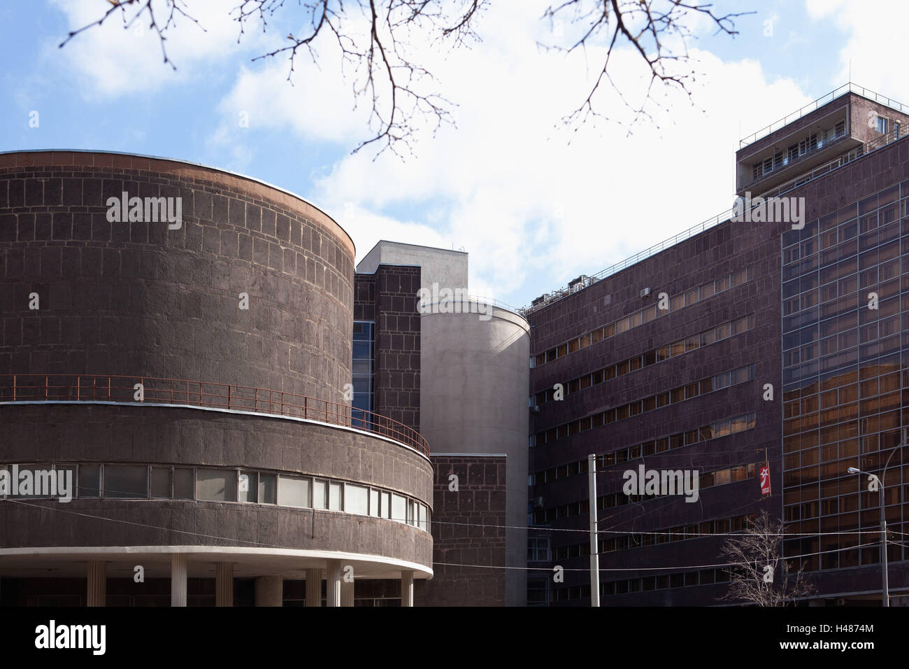 Moscow, Corbusier, Zentrosojus-trade union house, architectural ...