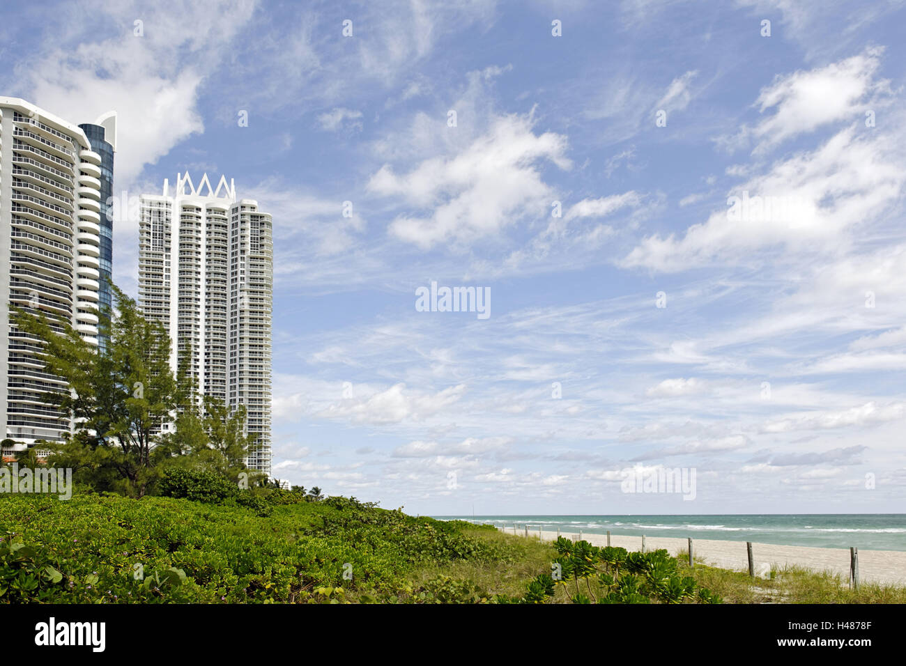 High rises directly on the beach, close to Allison Park, Miami South ...