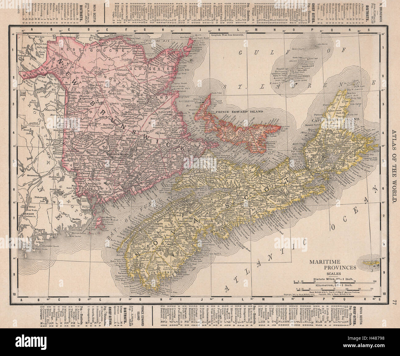 Maritime Provinces. Nova Scotia PEI New Brunswick. Canada. RAND MCNALLY ...