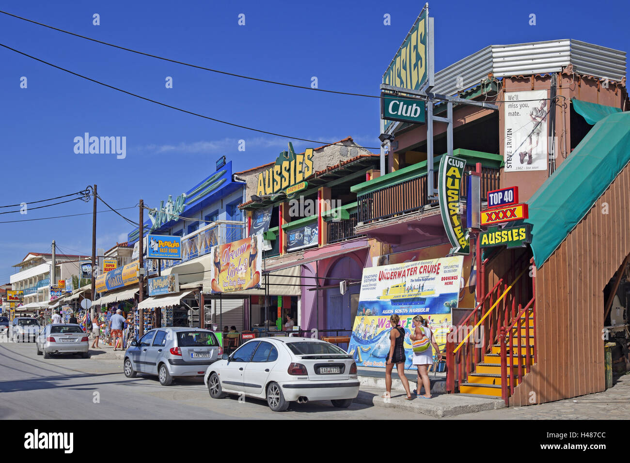 Greece, Zakynthos, Laganas, street Stock Photo - Alamy