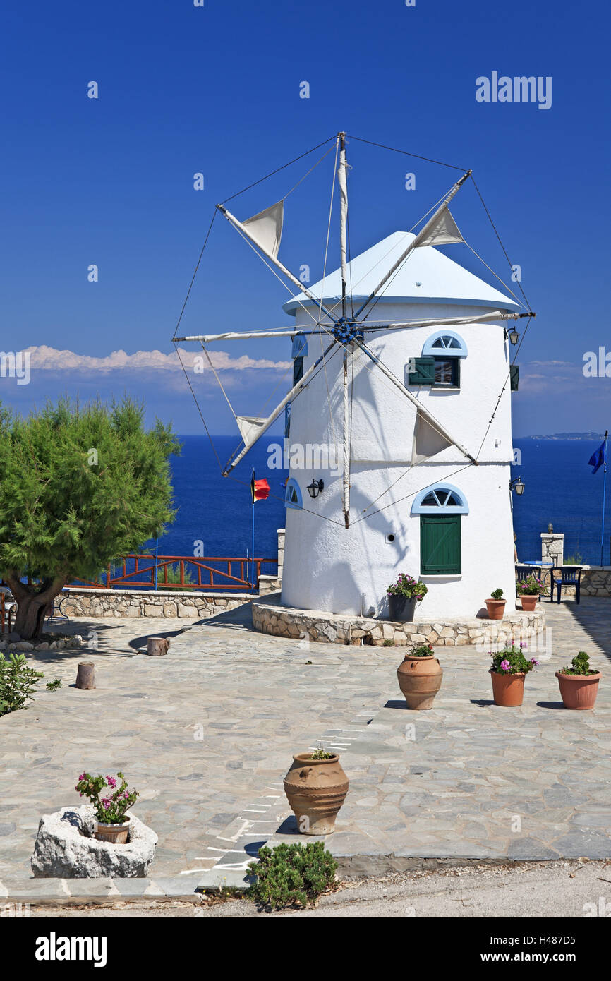 Greece, Zakynthos, windmill, cape Skinari Stock Photo - Alamy