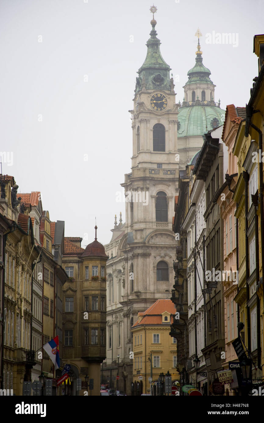 Czech Republic, Prague, St. Nicholases church, outside, town, church ...
