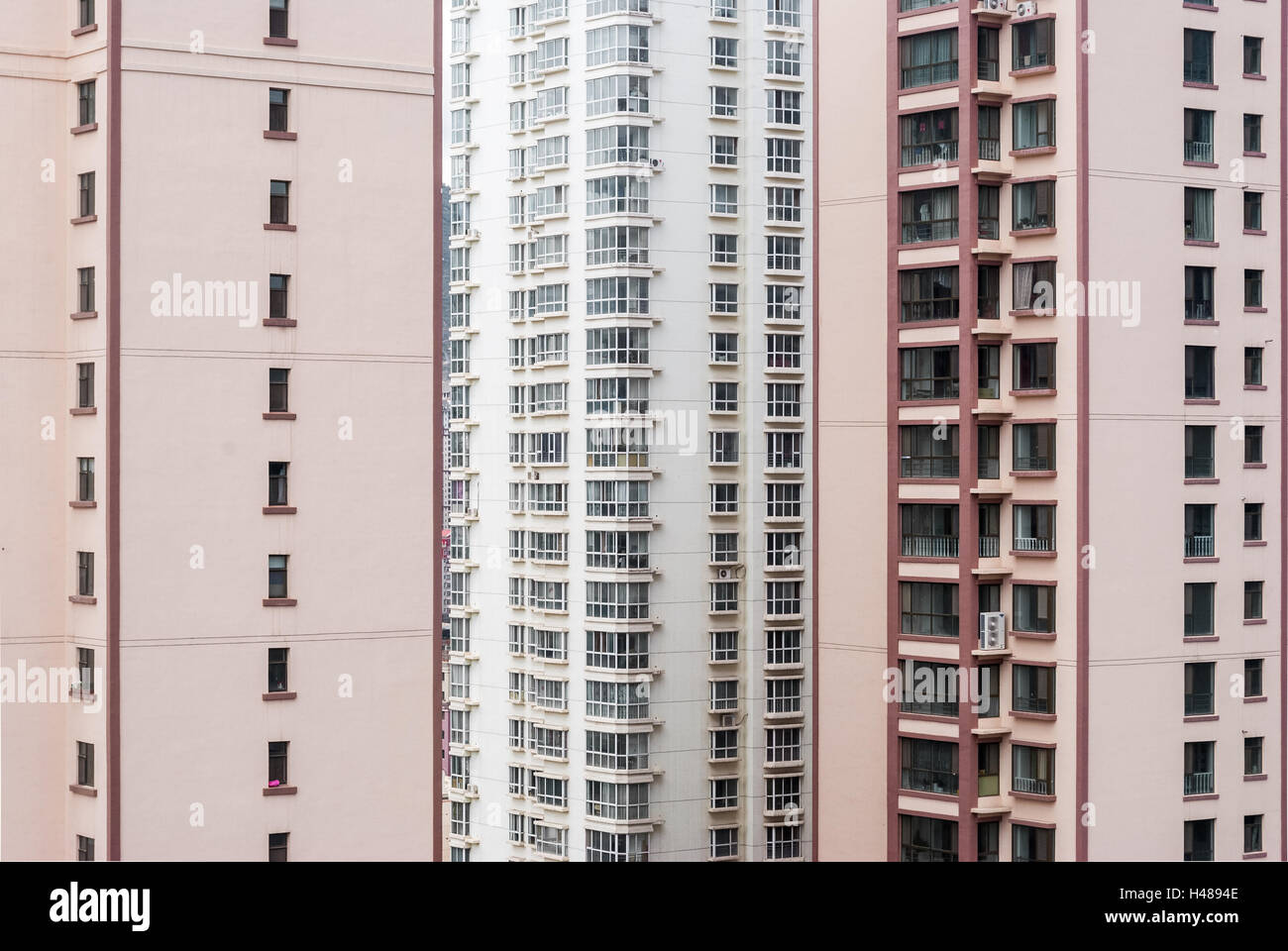 Close-up of apartment buildings in Lanzhou (China Stock Photo - Alamy
