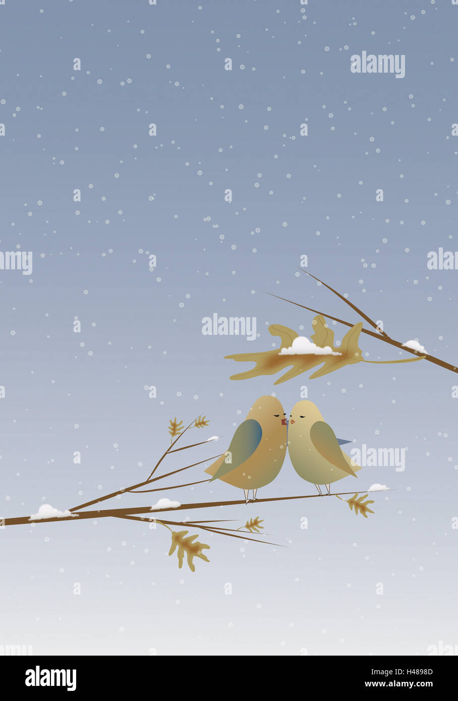 Two love birds branch hi-res stock photography and images - Alamy