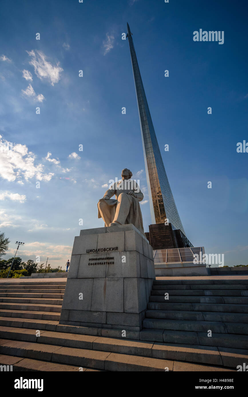 Tsiolkovskiy statue in the Memorial Museum of Cosmonautics, Moscow ...