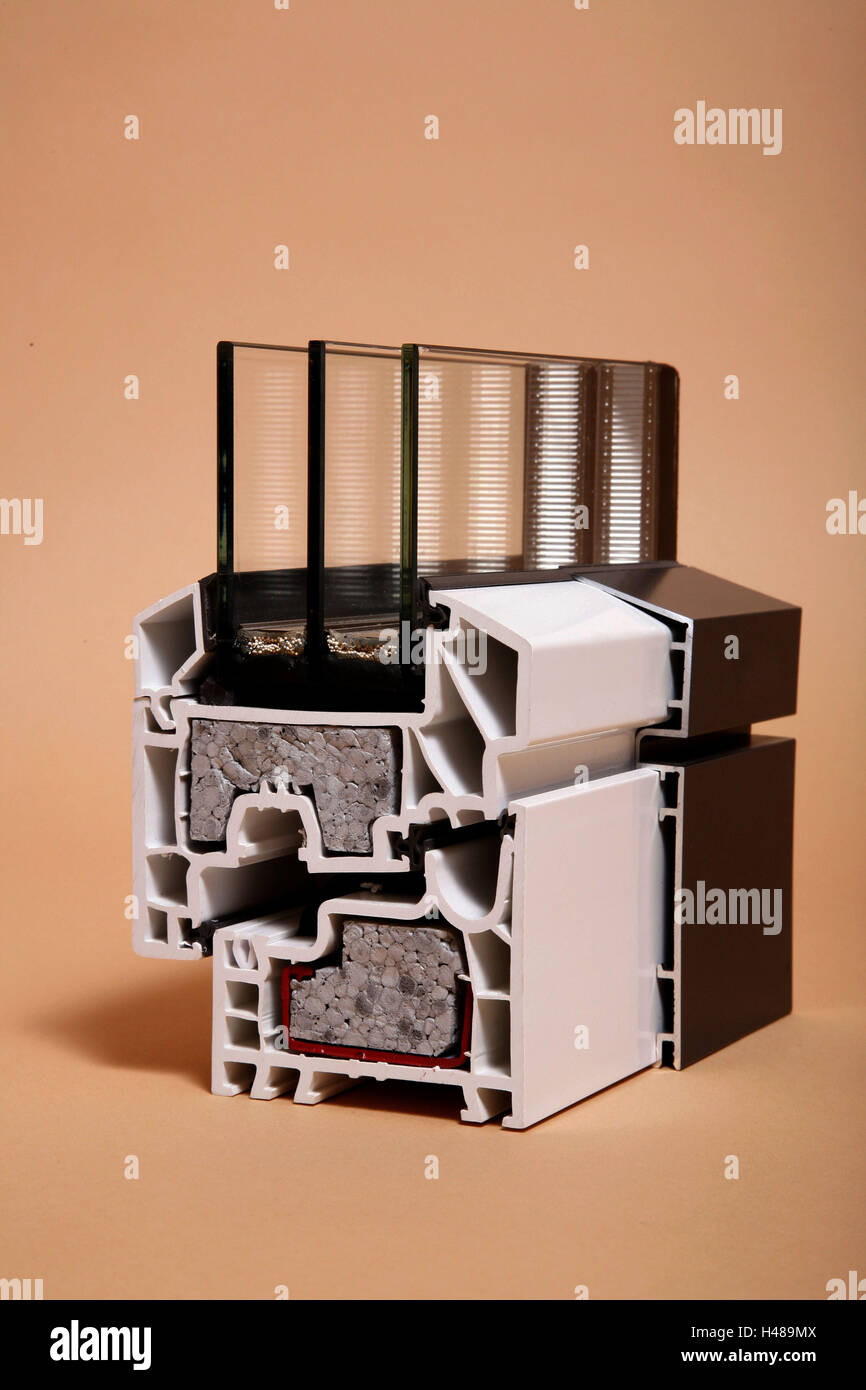 Energy economy windows, model, cross section, window, save, window ...