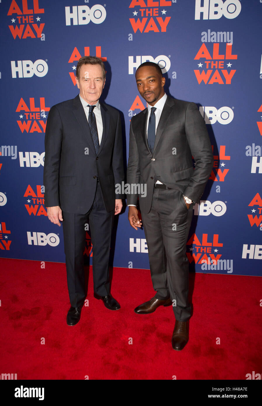 Actors Bryan Cranston and Anthony Mackie attend the Austin Premiere of ...