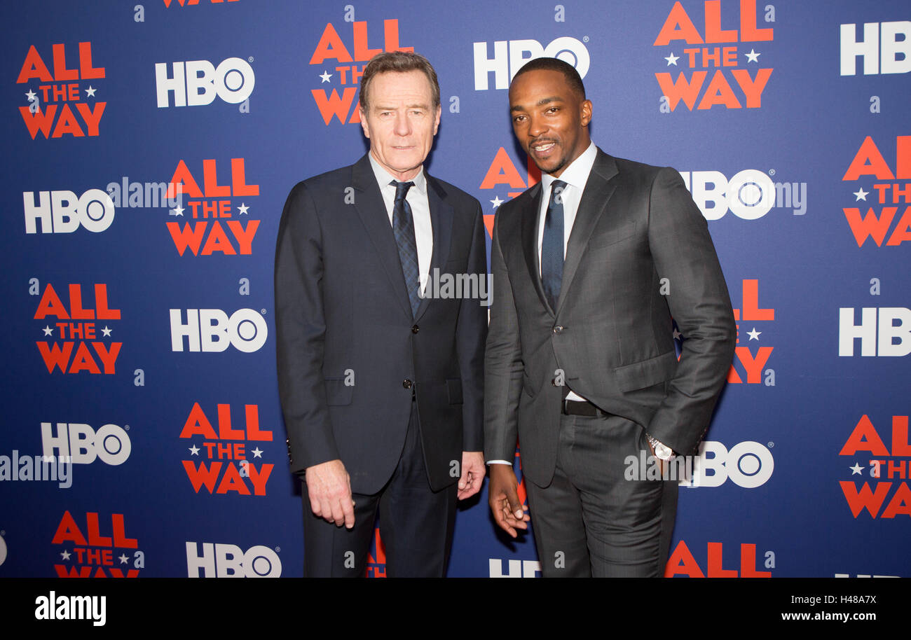 Actors Bryan Cranston and Anthony Mackie attend the Austin Premiere of ...