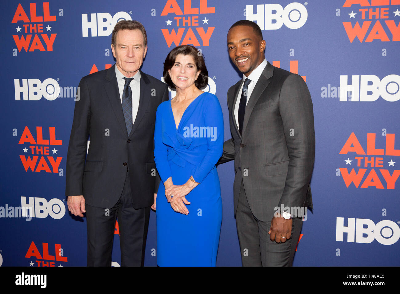 Bryan Cranston, Luci Baines Johnson and Anthony Mackie attend the ...