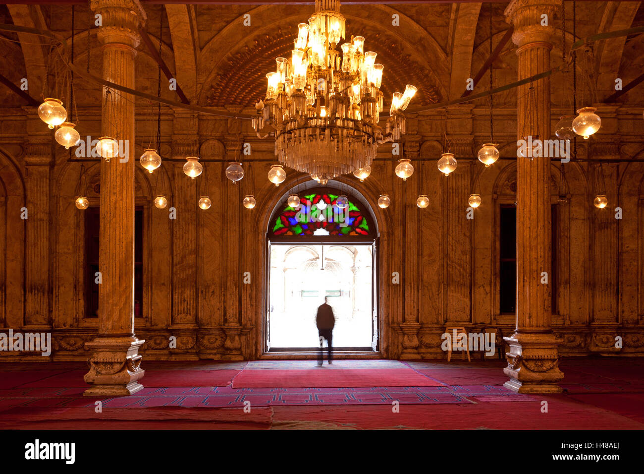 Egypt, Cairo, citadel, Mohamad Ali Mosque, interior Stock Photo - Alamy