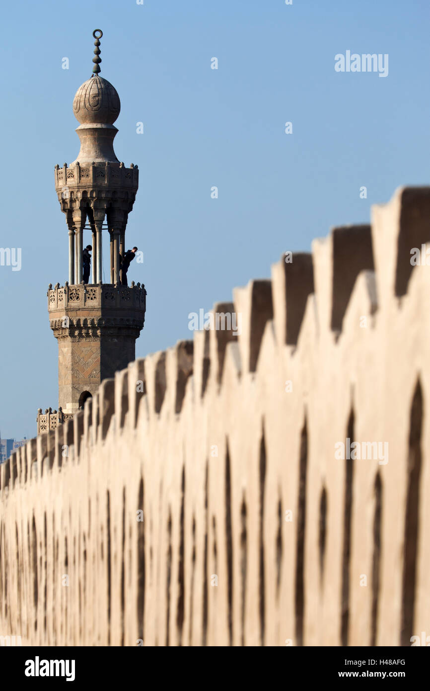 Egypt, Cairo, minaret, visitors Stock Photo - Alamy
