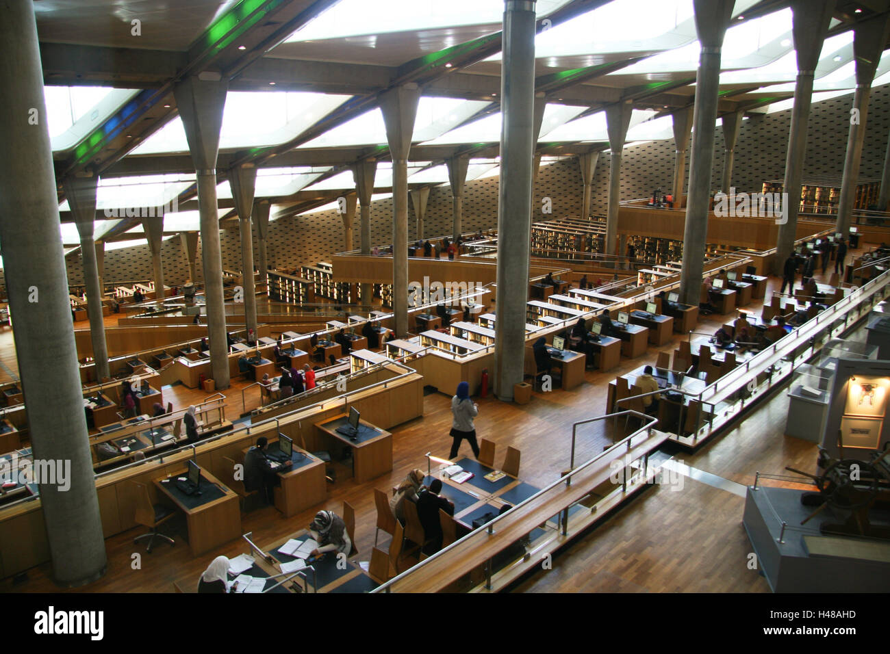 Egypt, Alexandria, new library, Bibliotheca Alexandrina Stock Photo - Alamy